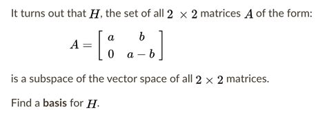 solved it turns out that h the set of all 2x2 matrices a of the form