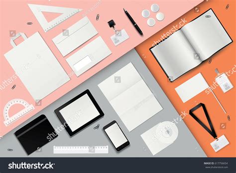 Corporate Identity Template Set Business Stationery Stock Vector Royalty Free