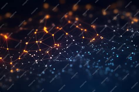 Premium Photo Network Connection Background Technology Network