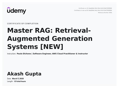 ai machinelearning rag llms artificialintelligence udemy… akash