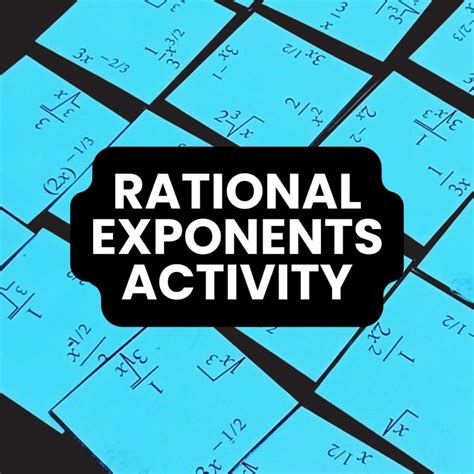 9 Fun Exponent Rules Activities Math Love