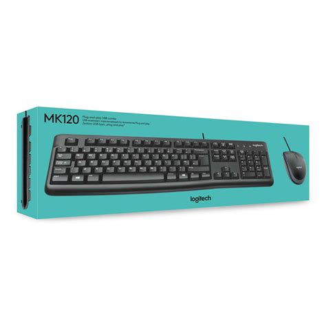 Renew Circuits Logitech Mk120 Usb Keyboard And Mouse Combo Wired Full Size Keyboa
