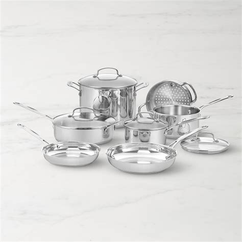 Chefs Classic Stainless Steel 11 Piece Cookware Set Williams Sonoma