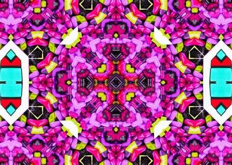 Background Design Fractal And Kaleidoscope Geometric Stock Illustration Illustration Of