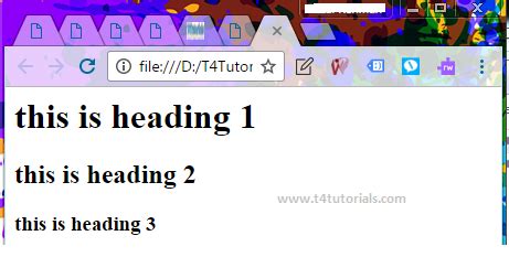 HTML Heading T Tutorials Com