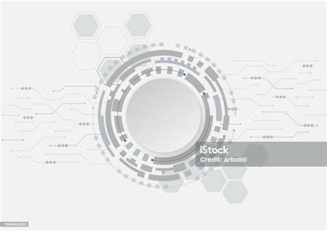 추상적인 미래의 원 기술 공상 과학 배경 하이테크 개념 벡터 일러스트 레이 션 0명에 대한 스톡 벡터 아트 및 기타 이미지 0명 개념 과학 Istock