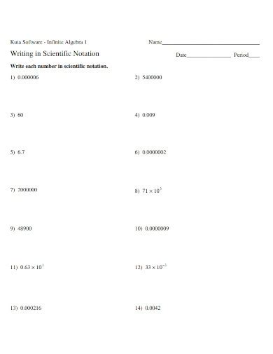 Scientific Notation 19 Examples Format How To Pdf
