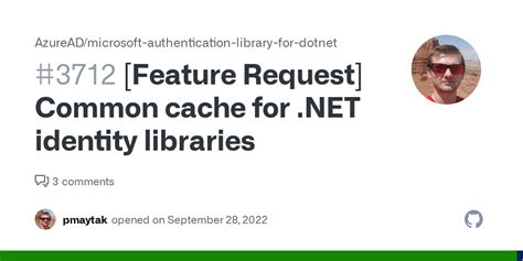Feature Request Common Cache For NET Identity Libraries Issue AzureAD Microsoft