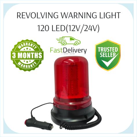 24V 12V 120 LED Revolving Warning Lights Strobe Light Safety Flashing Strobe Lights Spin