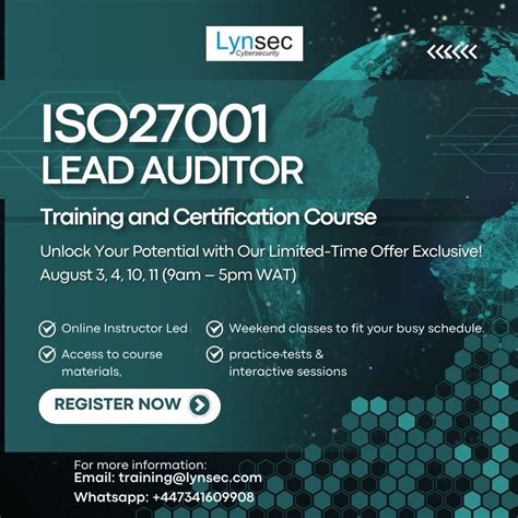 Penayde On Linkedin Leadauditor Iso27001 Leadauditor Cybersecurity Onlinetraining