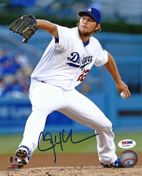 Clayton Kershaw Autographed Los Angeles Dodgers 8x10 Photo Psadna Itp