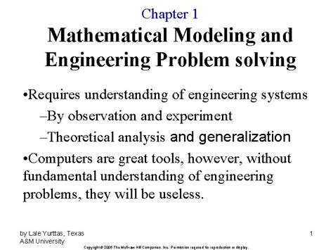 Chapter 1 Mathematical Modeling And Engineering Problem Solving