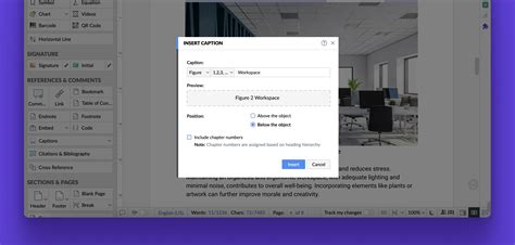 Zoho Writer Captions Dynamic Cross References Table Of Tables And