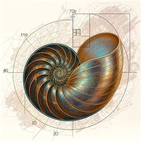 Nautilus Inspired Fibonacci Graph V2
