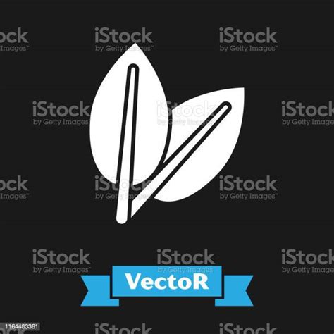 검은 색 배경에 격리 된 흰색 잎 아이콘입니다 신선한 천연 제품 기호입니다 벡터 일러스트레이션 0명에 대한 스톡 벡터 아트 및 기타 이미지 Istock