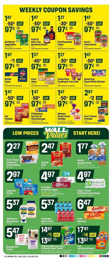 Super 1 Foods Weekly Ad Circular Flyers