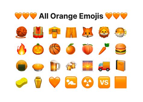 50 Orange Emojis Meanings Explained Copy And Paste