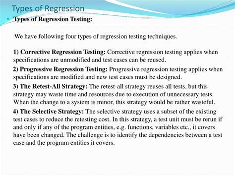 ppt regression testing types importance and best practices
