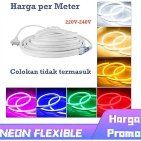 Jual Lampu Led Neon Flex Selang V Harga Meteran Neon Flexibel Outdoor Shopee Indonesia