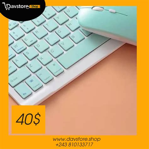 Clavier Et Souris Bluetooth Rechargeables Sans Fil Davstore