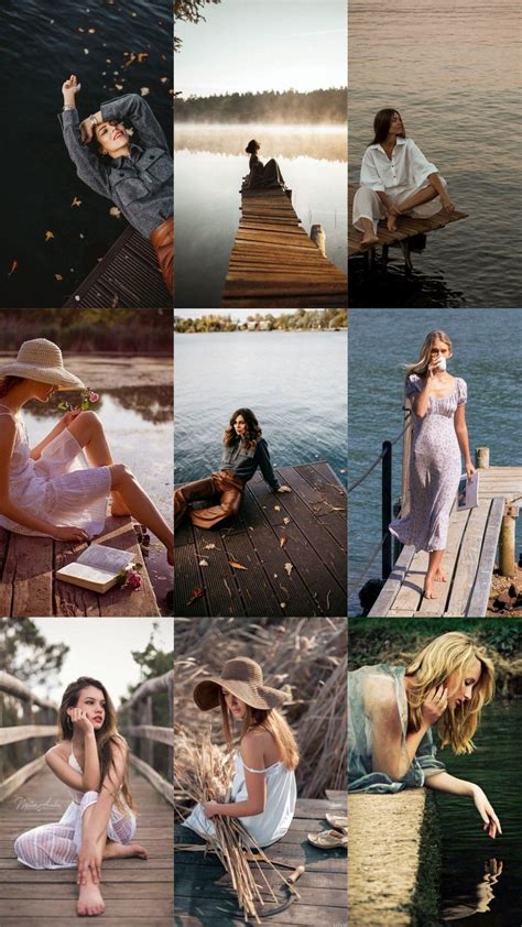 Референс фото у реки Мостик Фотосъемка Брендинг фотографии Картинки поз