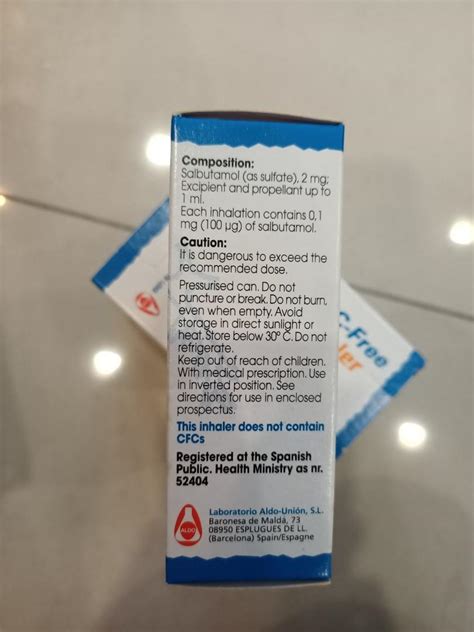 Asthma Inhaler Salbutamol Cfc Free Everything Else On Carousell