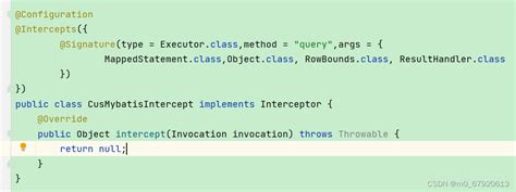 Mybatis拦截器个人见解 Csdn博客