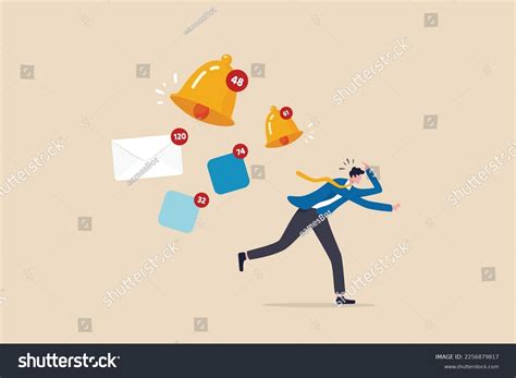 Annoy Notifications Disturbing Pop Online Message Stock Vector Royalty Free