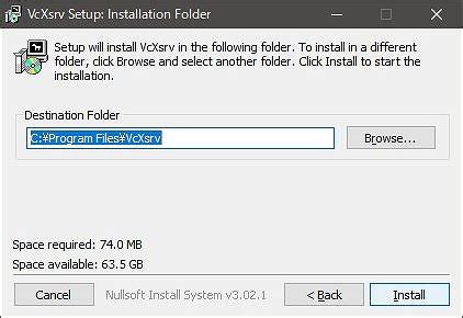 VcXsrvのインストール Installing VcXsrv