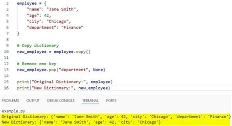 How To Copy A Python Dictionary Without One Key