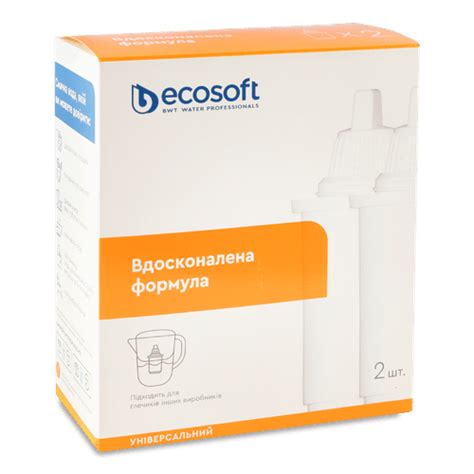 Комплект універсальних картриджів Ecosoft для фільтра глечика 2 шт шт онлайн супермаркет «Сільпо