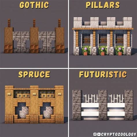 30 Wall Designs 6 8 For Minecraft