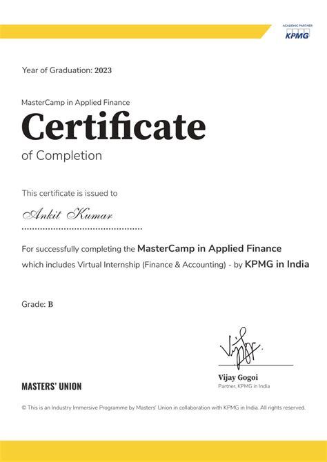 Ankit Kumar Gupta On Linkedin Graduation Appliedfinance Kpmg