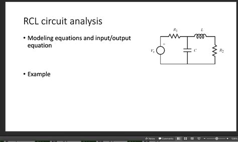 solved rcl circuit analysis 000 modeling equations and
