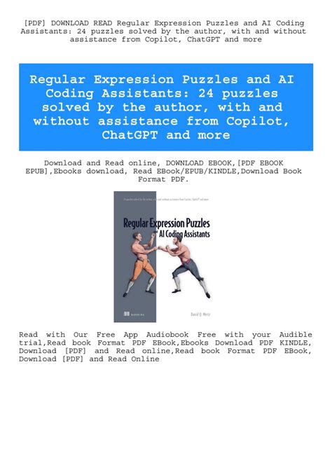 Pdf Download Read Regular Expression Puzzles And Ai Coding Assistants