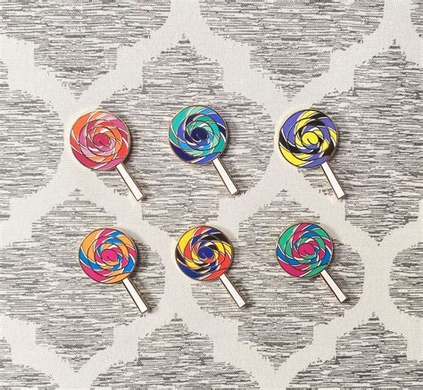 Pride Lollipop Hard Enamel Pins Collection 2 Lapel Pins Lesbian