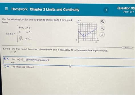 Solved Homework Chapter 2 Limits And Continuity Question 30