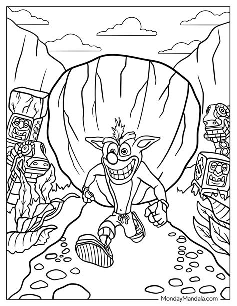 24 Crash Bandicoot Coloring Pages Free Pdf Printables