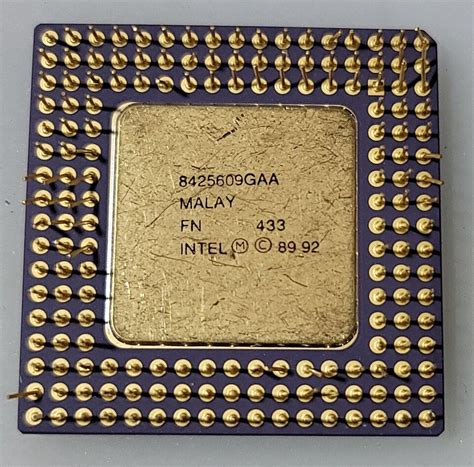 Vintage Rare Intel I486 SX A80486SX 33 SX797 Processor Collection Gold EBay