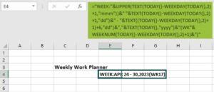 Excel Weekly Planner Template Create Custom Use Built In