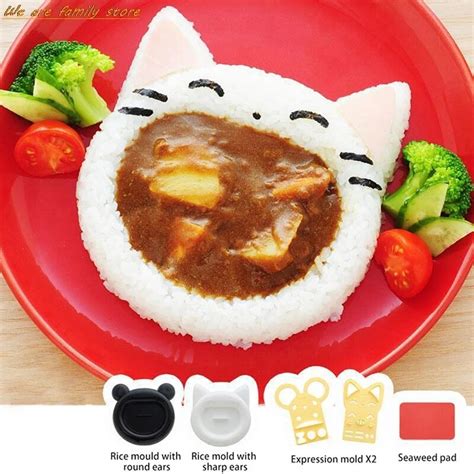 귀여운 만화 고양이 곰 스시 노리 쌀 금형 장식 커터 도시락 샌드위치 Diy 도구 신제품 Aliexpress
