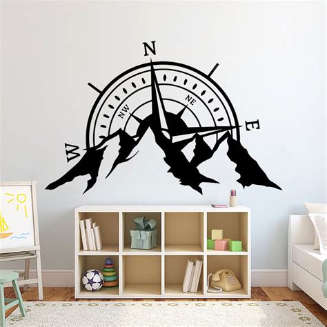 Compass Wall Decal Etsy