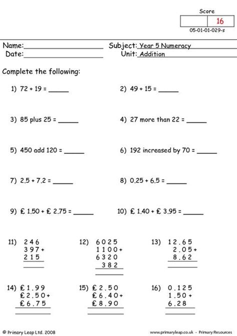 Numeracy Square Numbers Worksheet PrimaryLeap Co Uk