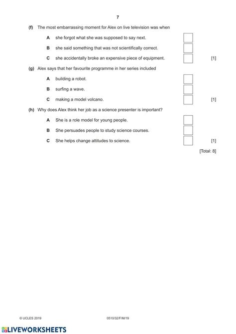 Cambridge Igcse Listening Practice Online Exercise For Live Worksheets