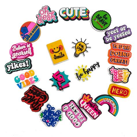 Cartoon Jibits Letters Rainbow Motivational Croc Design Jibits Letter