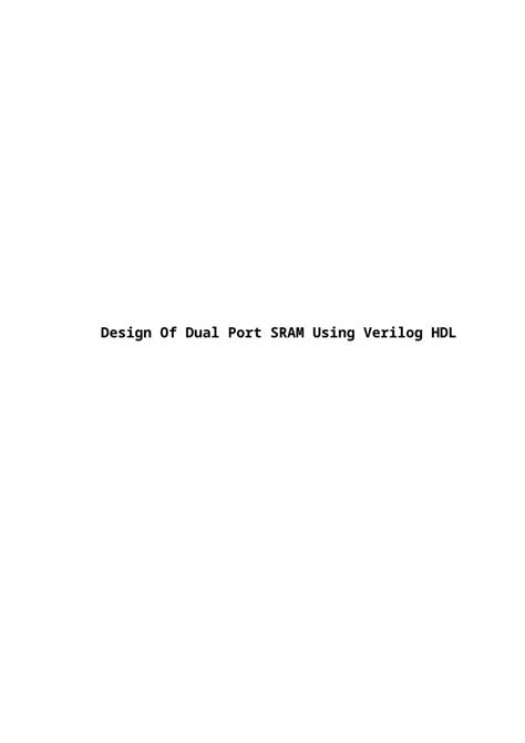 docx 301378156 design of sram in verilog dokumen tips