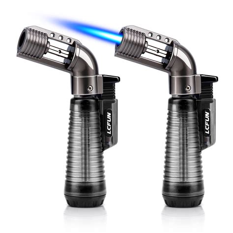Buy Torch Lighter 2 Pack Jet Flame Lighter Refillable Butane Lighter ...