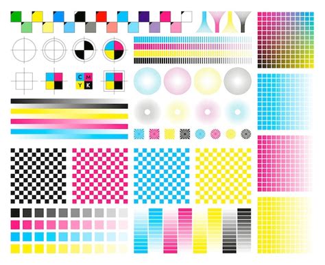 Premium Vector Printing Cmyk Marks Color Calibration Plate With