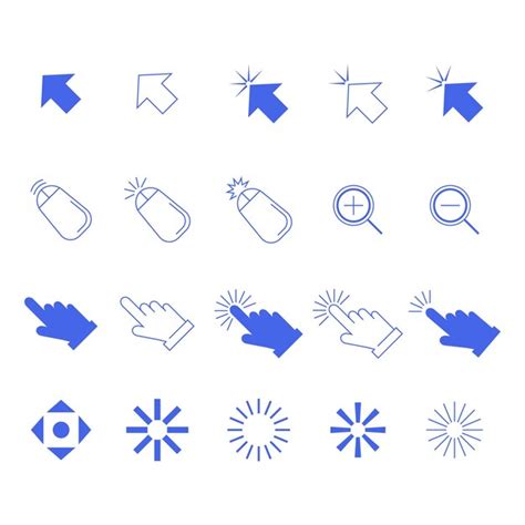 free vector flat design mouse cursor element