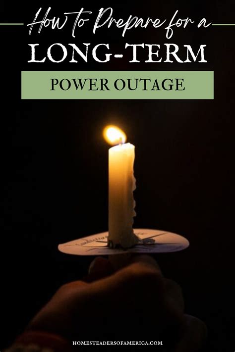 Long Term Power Outage Pinterest Image Homesteaders Of America